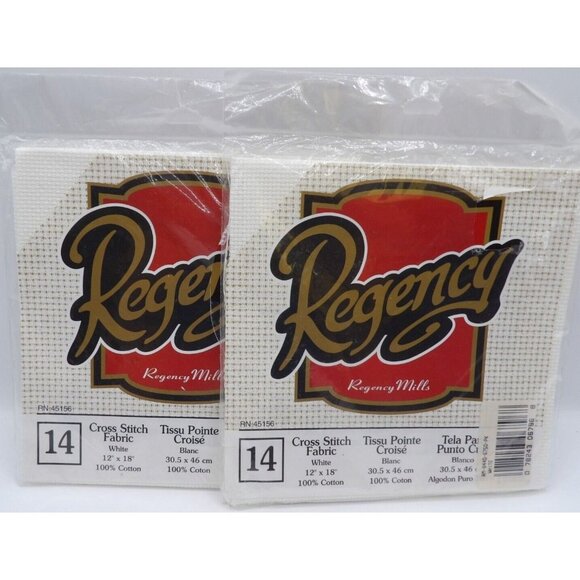 Regency | Office | Counted Cross Stitch Fabric 4 Ct 2 Pcs Regency Mills ...